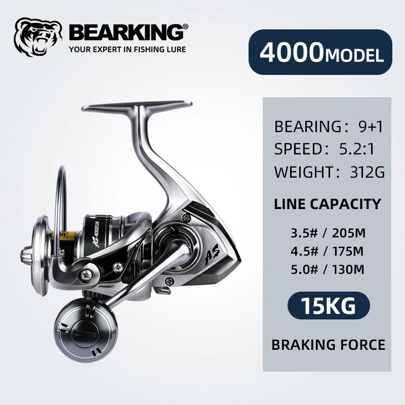 Спиннинговая катушка BEARKING 1000-6000 4000