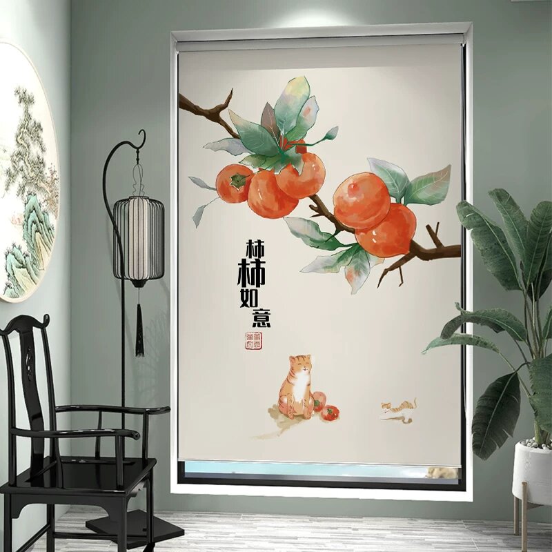 Рулонная штора Everything Good Cat Design без сверления, блокирующая свет