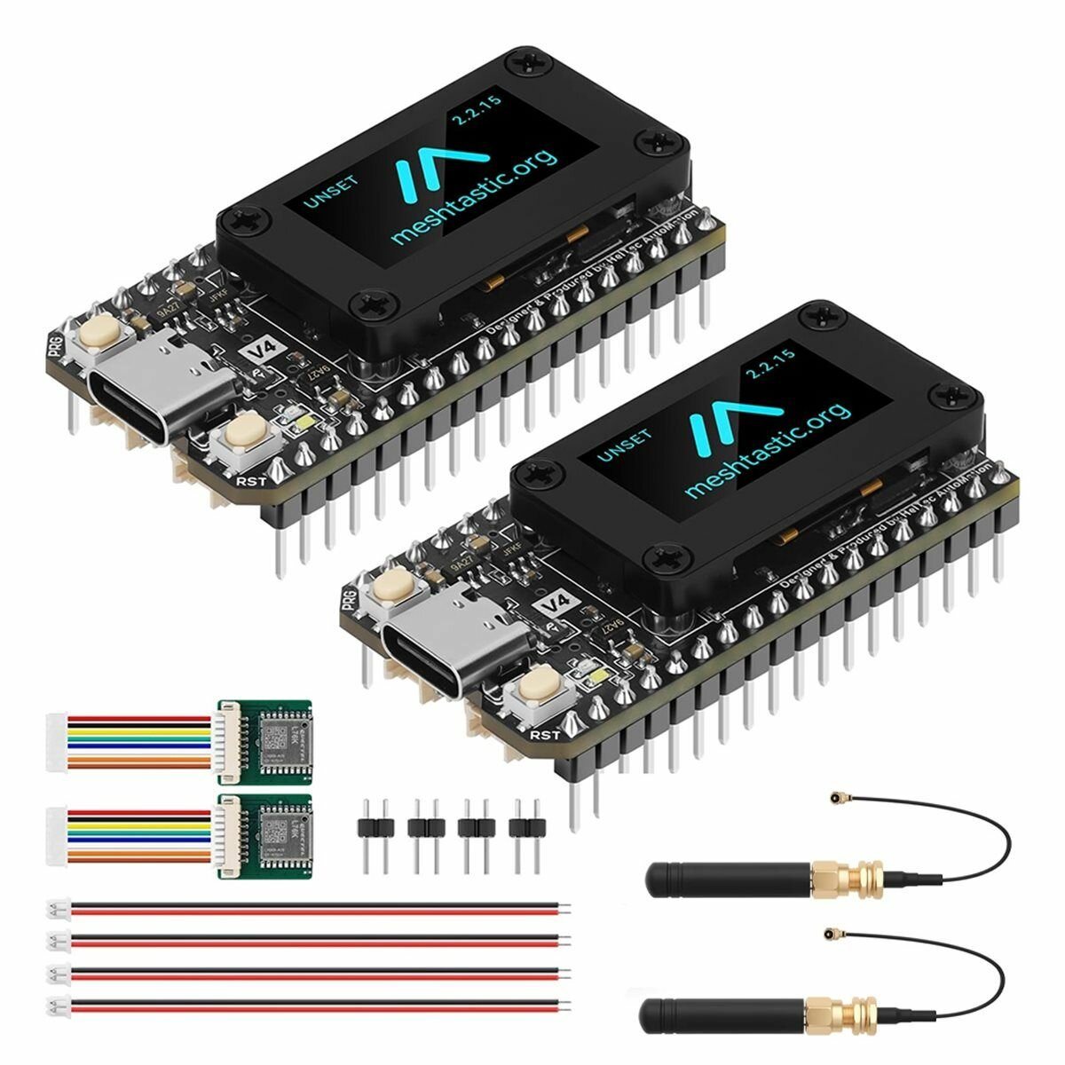 2 Шт Платы Разработки Heltec LoRa 32 V4 Мештастик С GPS И ESP32-SX1262