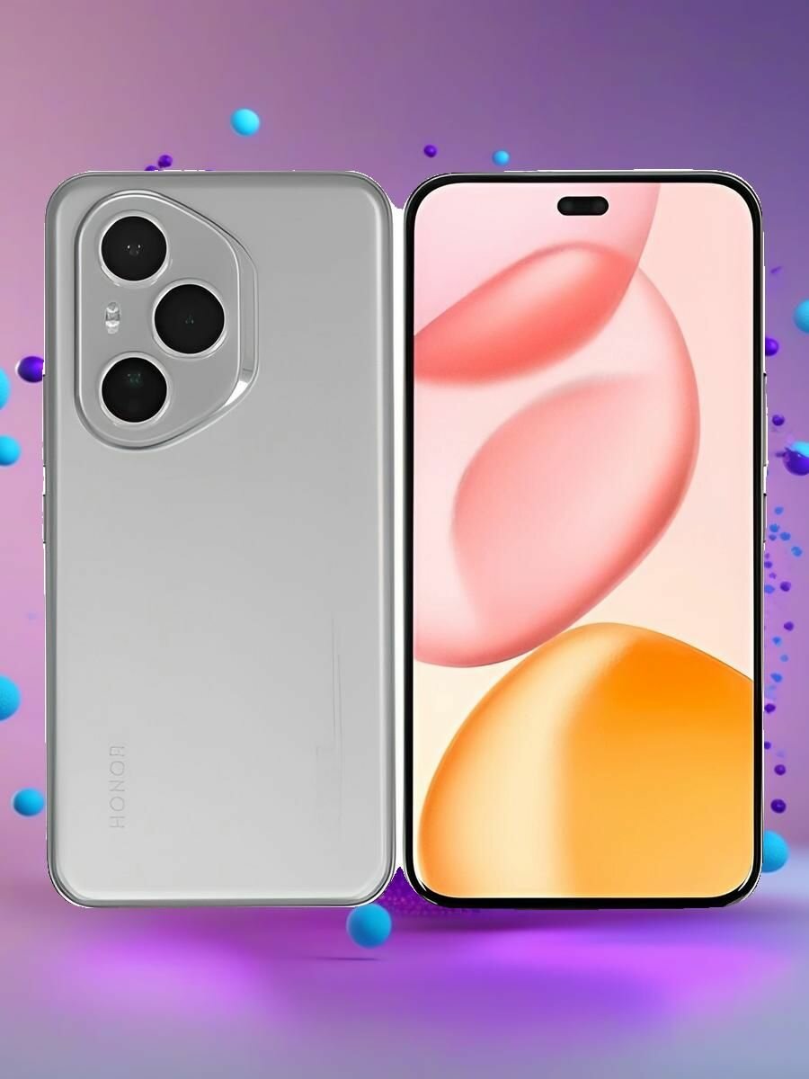 6.7" Смартфон HONOR 400 Pro 512 ГБ серый ядер - 8x(3.3 ГГц), 12 ГБ, 2 SIM, AMOLED, камера 200+50+12 Мп, NFC, 6000 мА*ч