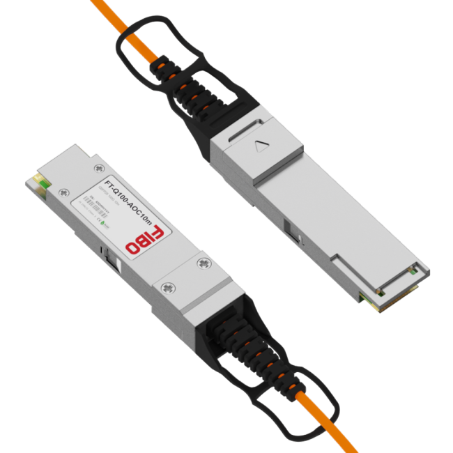 FIBO FT-Q100-AOC10m Кабель/ FIBO FT-Q100-AOC10m QSFP28 AOC модуль 100G, оптический кабель, 10 метров