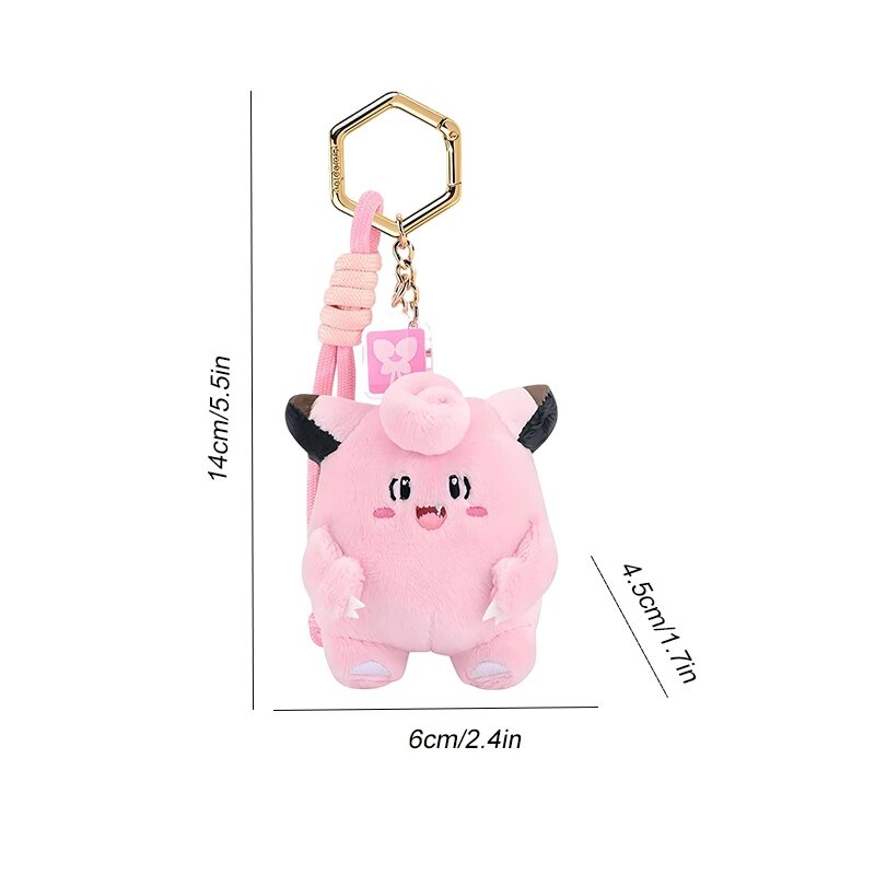 Плюшевый брелок Pokemon Jigglypuff, розовый, 14 см