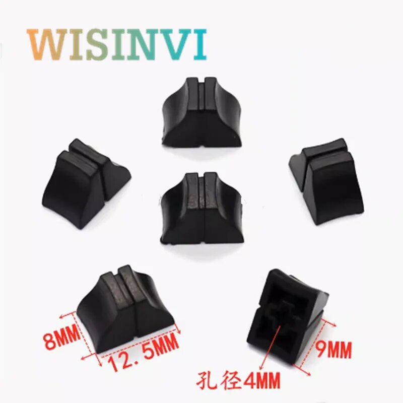 Пластиковые колпачки для потенциометров WISINVI, черные, 4 мм