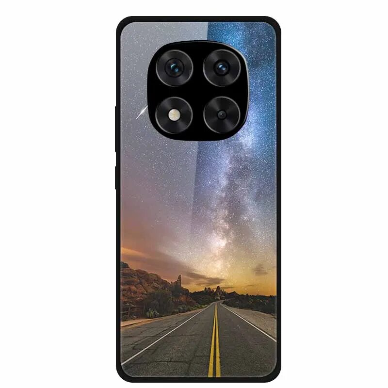 Черный чехол из закаленного стекла для Xiaomi Redmi Note 14 Pro 5G (Цвет: 62)