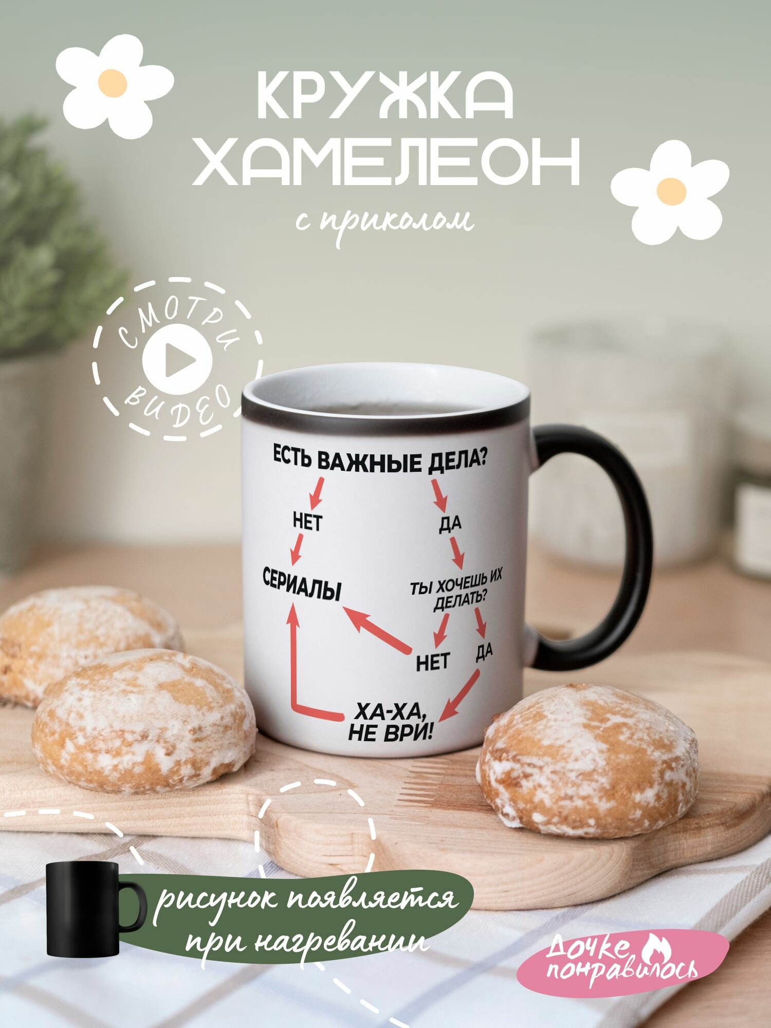 Кружка хамелеон с приколом
