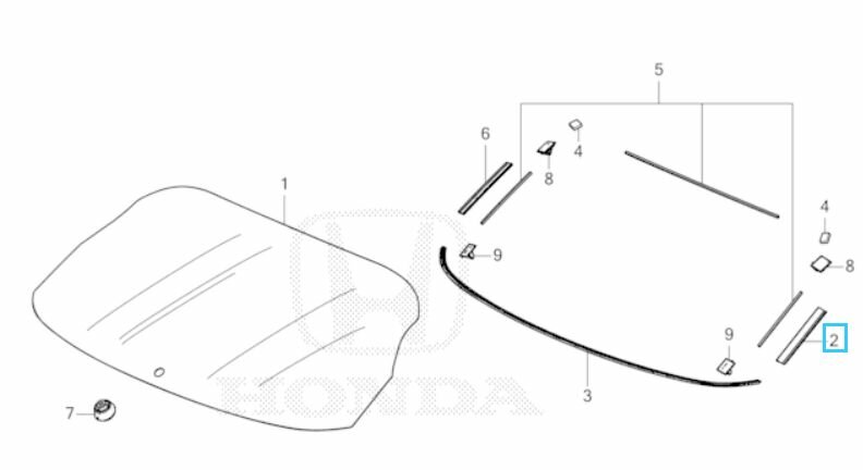 Уплотнение резиновое; Артикул Honda: 7321331AH01 (Оригинал)