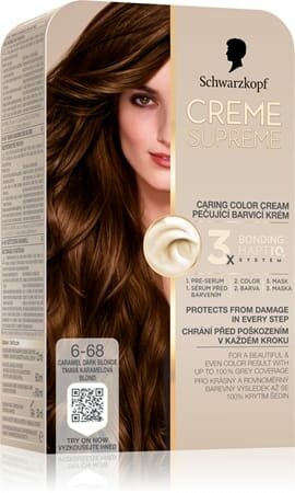 Краска для волос Schwarzkopf Creme Supreme, оттенок 1-0 Natural Black, 60 мл