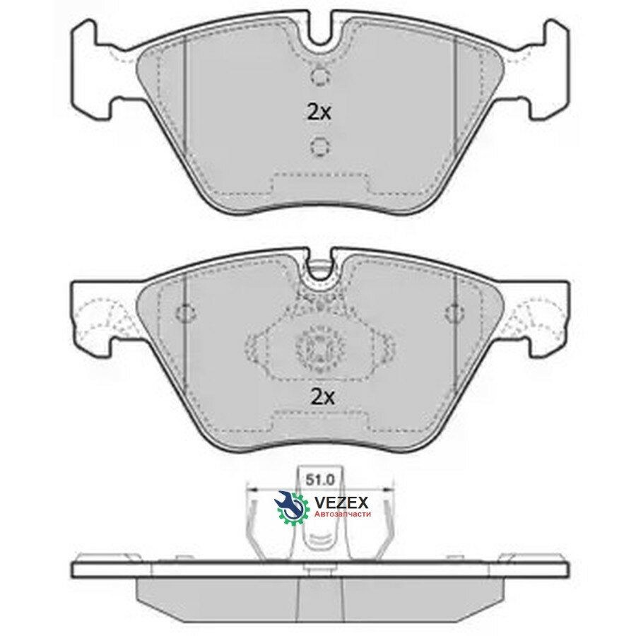 FREMAX FBP1853 колодки дисковые передние!\ BMW F10/F11 3.0i/2.0D 10>