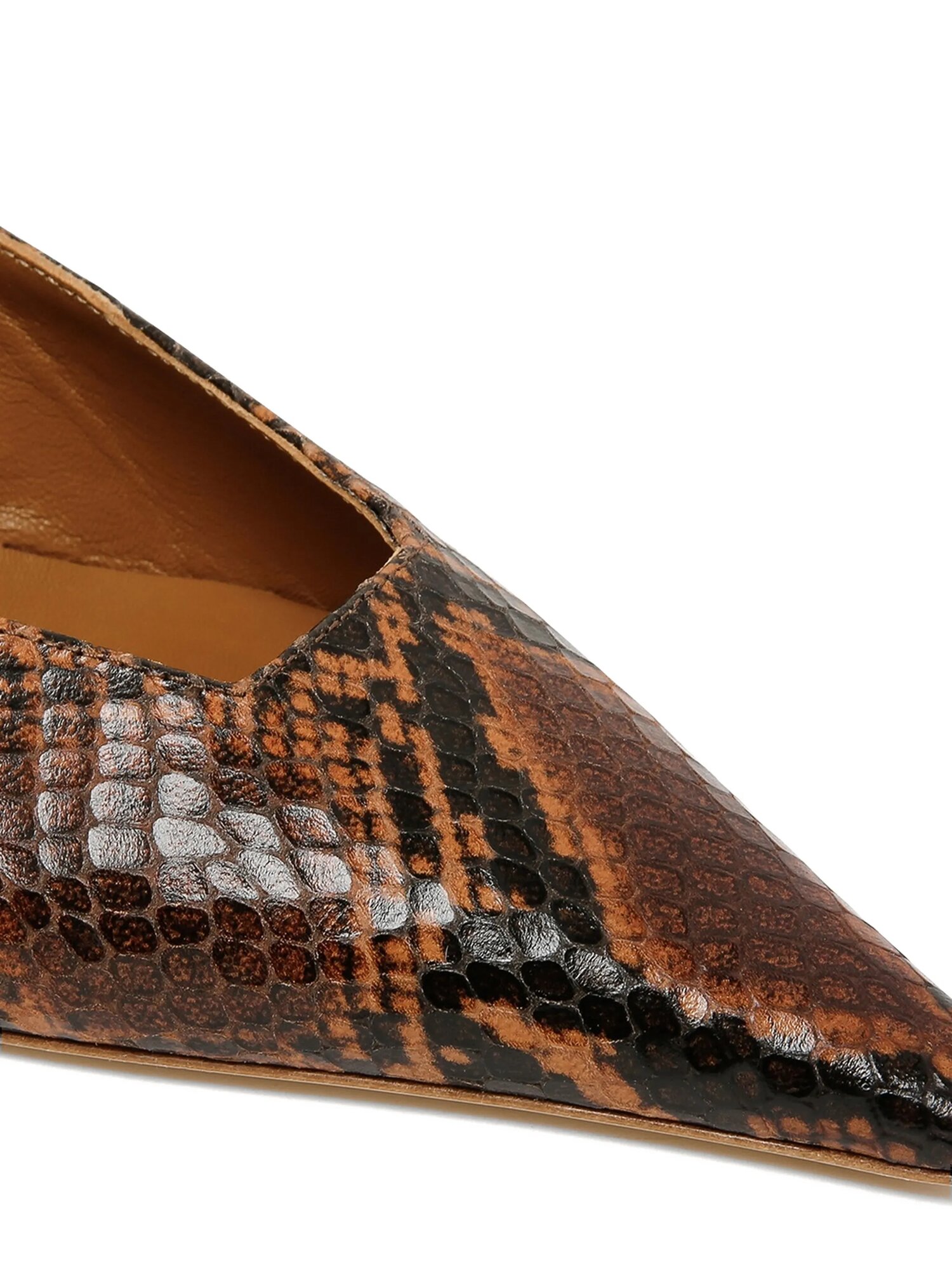Туфли Vic Matie Snakeskin-effect pointed-toe pumps, размер 36 — фото 1