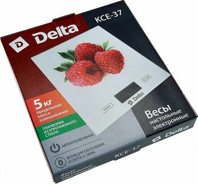 Кухонные весы Delta KCE-37 малина — фото 1