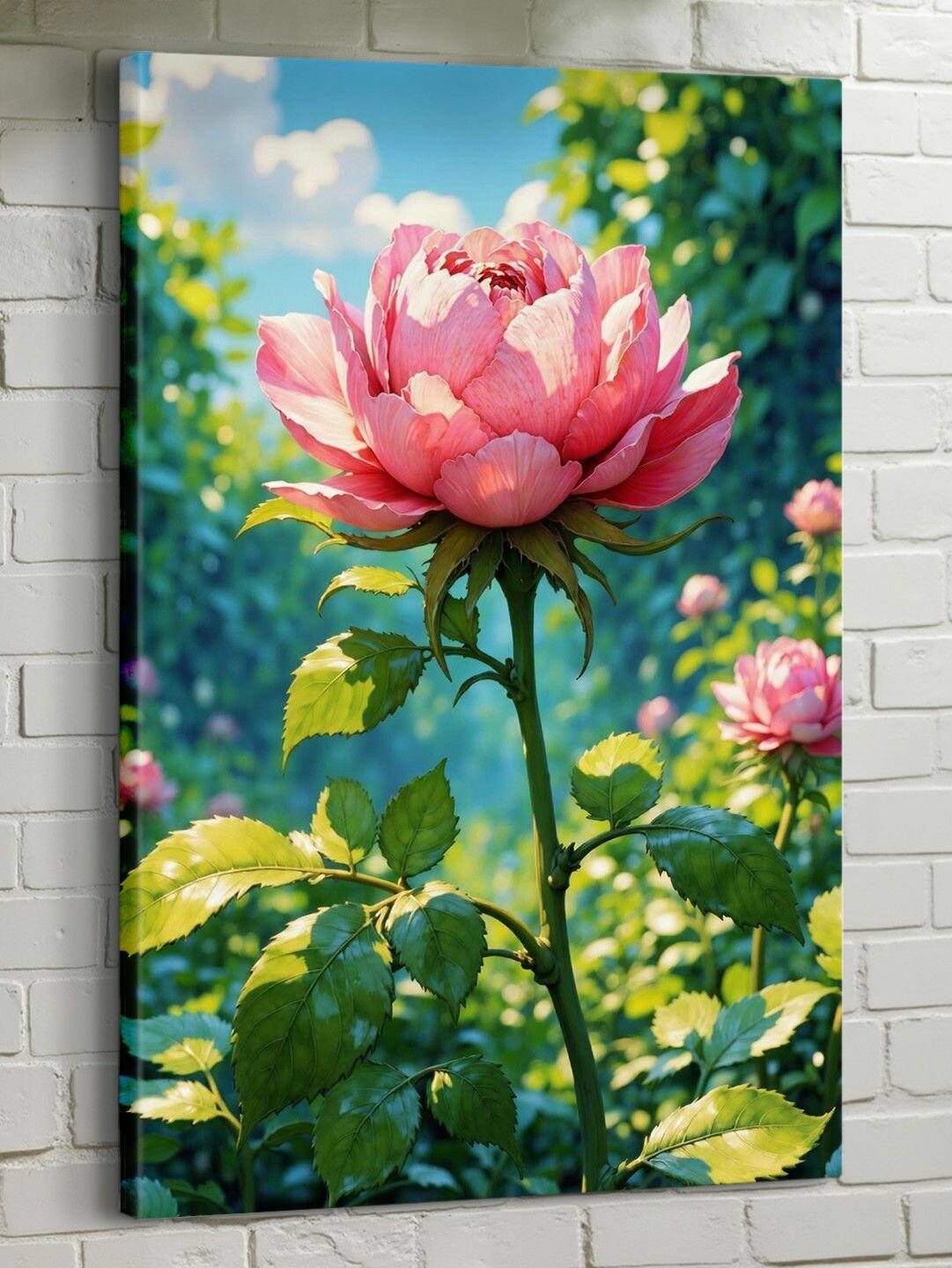 "Яркий сад" - картина на холсте, 60x40 см.