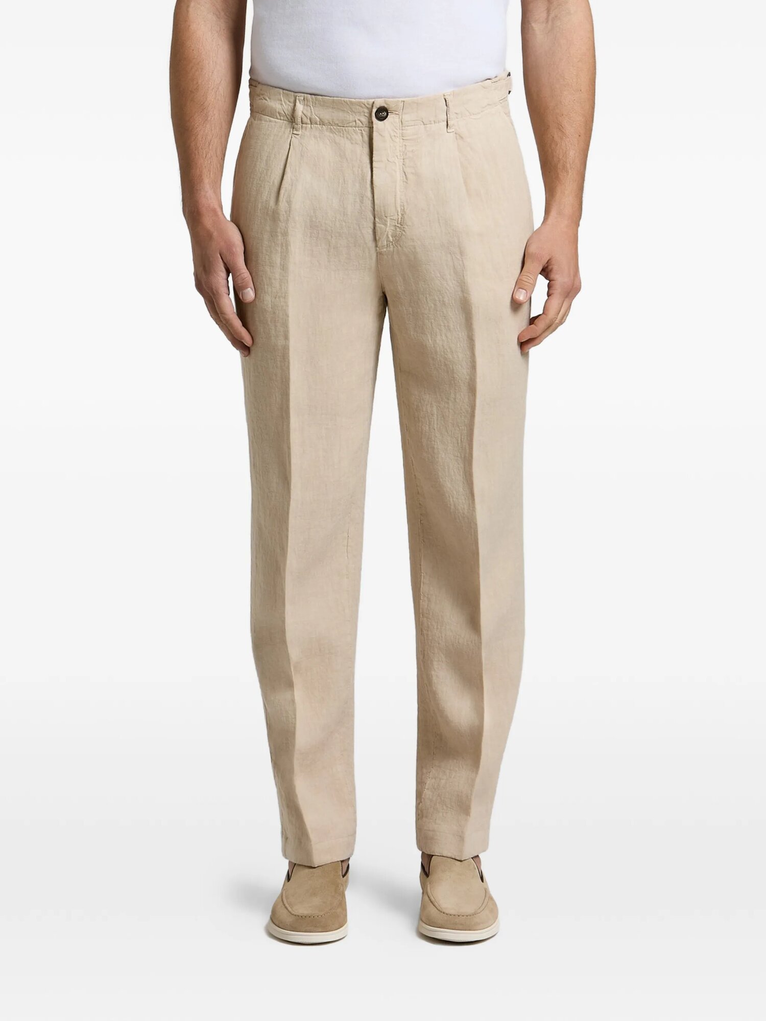 Брюки Pleated-detail buckle-fastening trousers