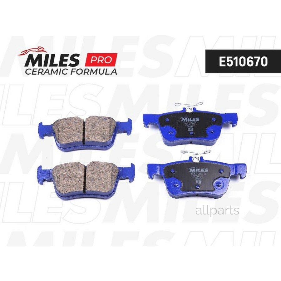 MILES E510670 Колодки тормозные FORD KUGA/MONDEO/GALAXY/S-MAX 14- задние Ceramic