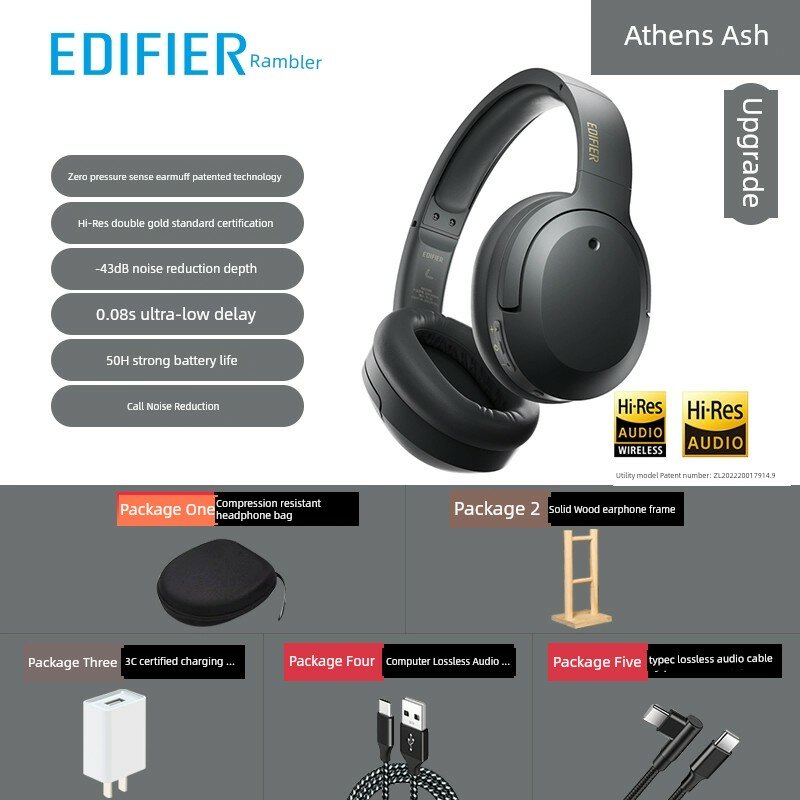 Беспроводные наушники Bluetooth с зарядным устройством 3C, цвет серый (Двойной золотой стандарт)