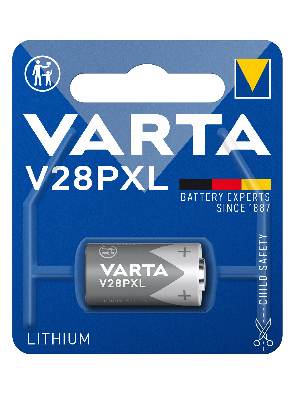 Батарейка литиевая V28PXL VARTA LITHIUM 28А 6V 170mAh блистер 1 шт