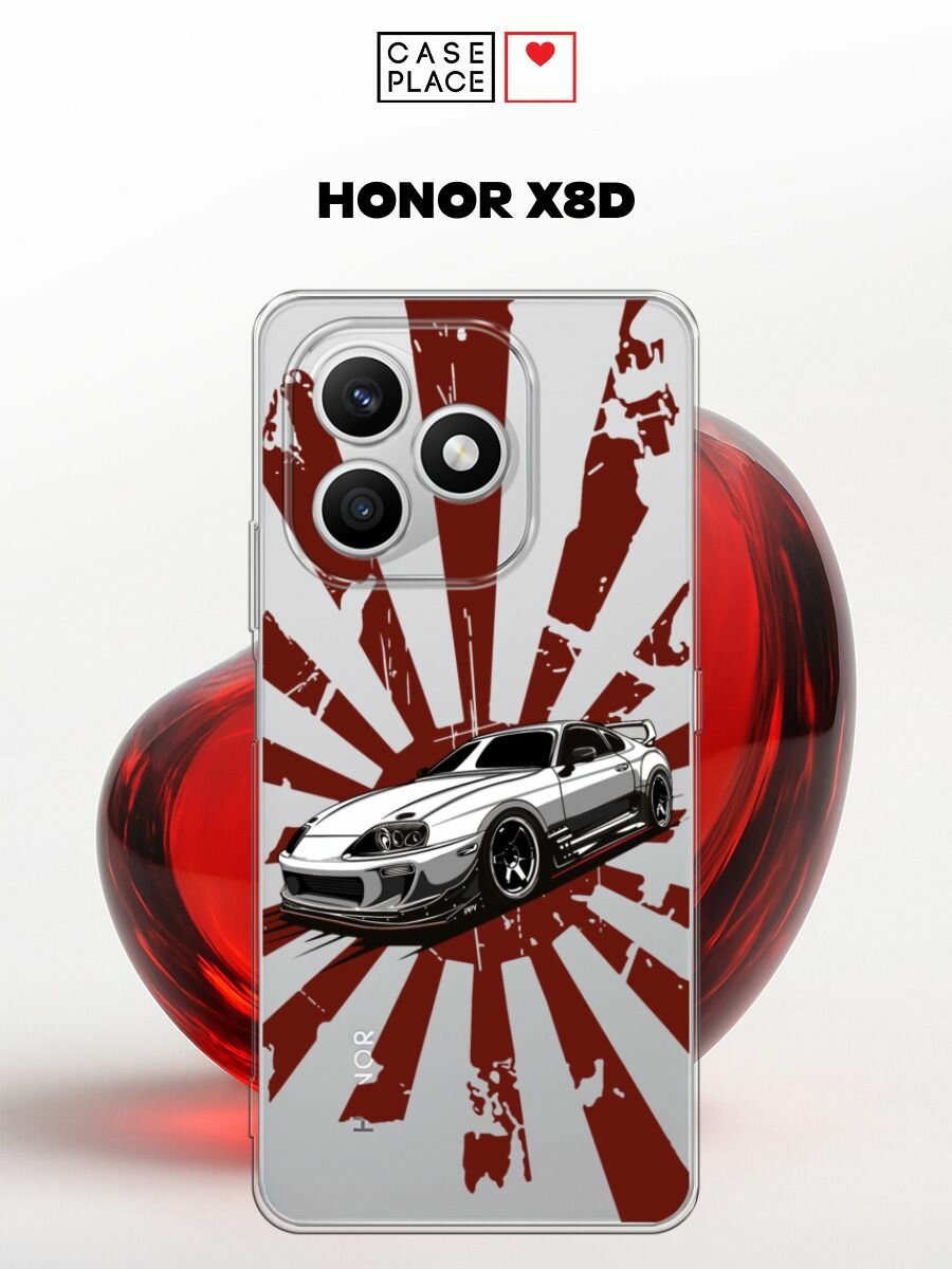 Чехол на Honor X8d / Хонор X8d с принтом Спортивный автомобиль