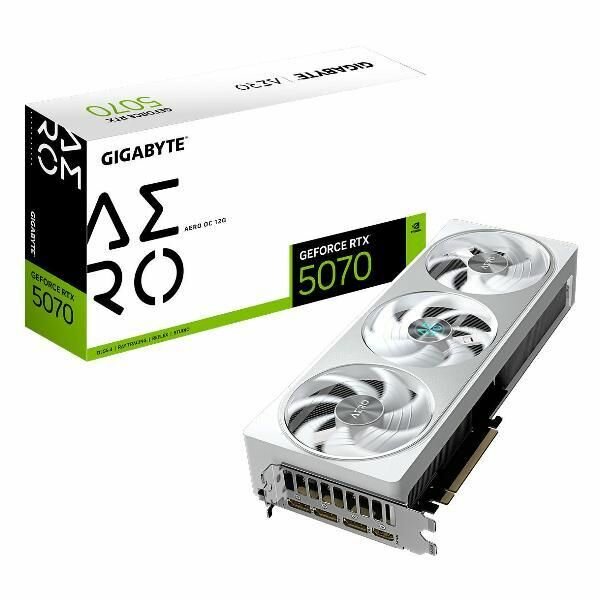 Видеокарта GIGABYTE RTX5070 AERO OC 12GB GDDR7 192bit 3xDP HDMI 3FAN