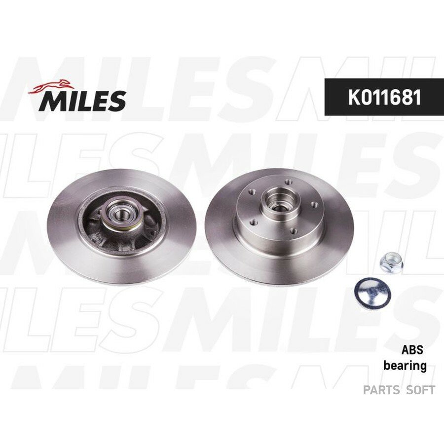 MILES K011681 Диск тормозной RENAULT MEGANE III/FLUENCE задний СБ c подш. ()