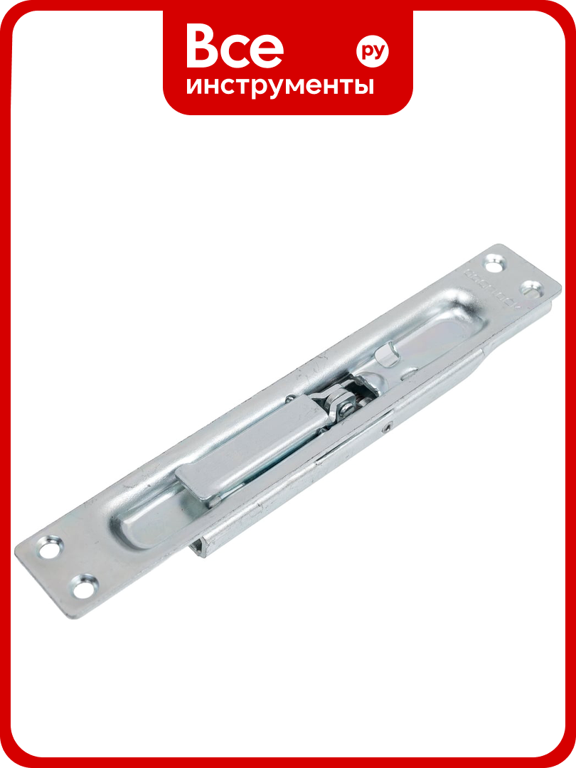 Шпингалет торцевой Doorlock dl fbm/1s zn оцинкованный, длина хода 18мм, планка 24,5x160мм, резьба
