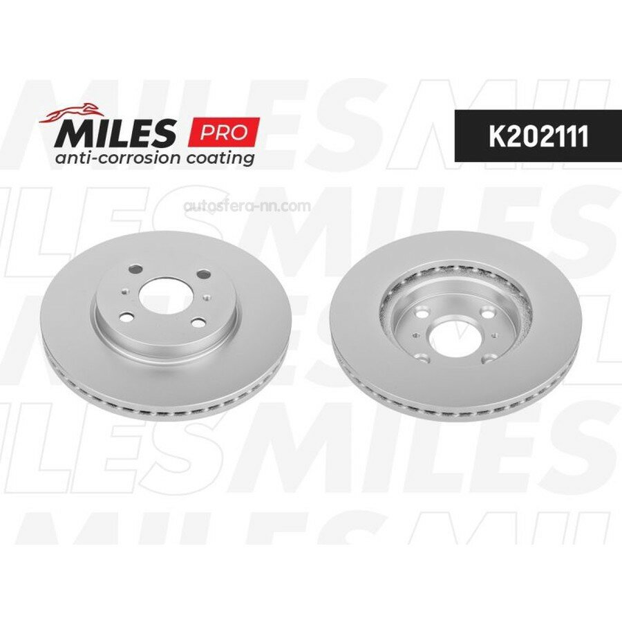 MILES K202111 Диск тормозной GREAT WALL/HOVER/COOLBEAR 1.5 перед. (с антикоррозионным покрытием)