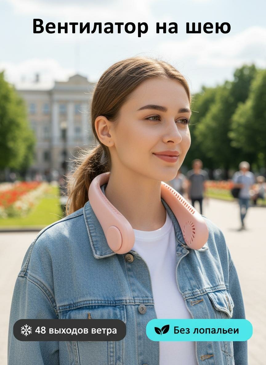 Новый портативный наплечный вентилятор, подходящий для использования на открытом воздухе.