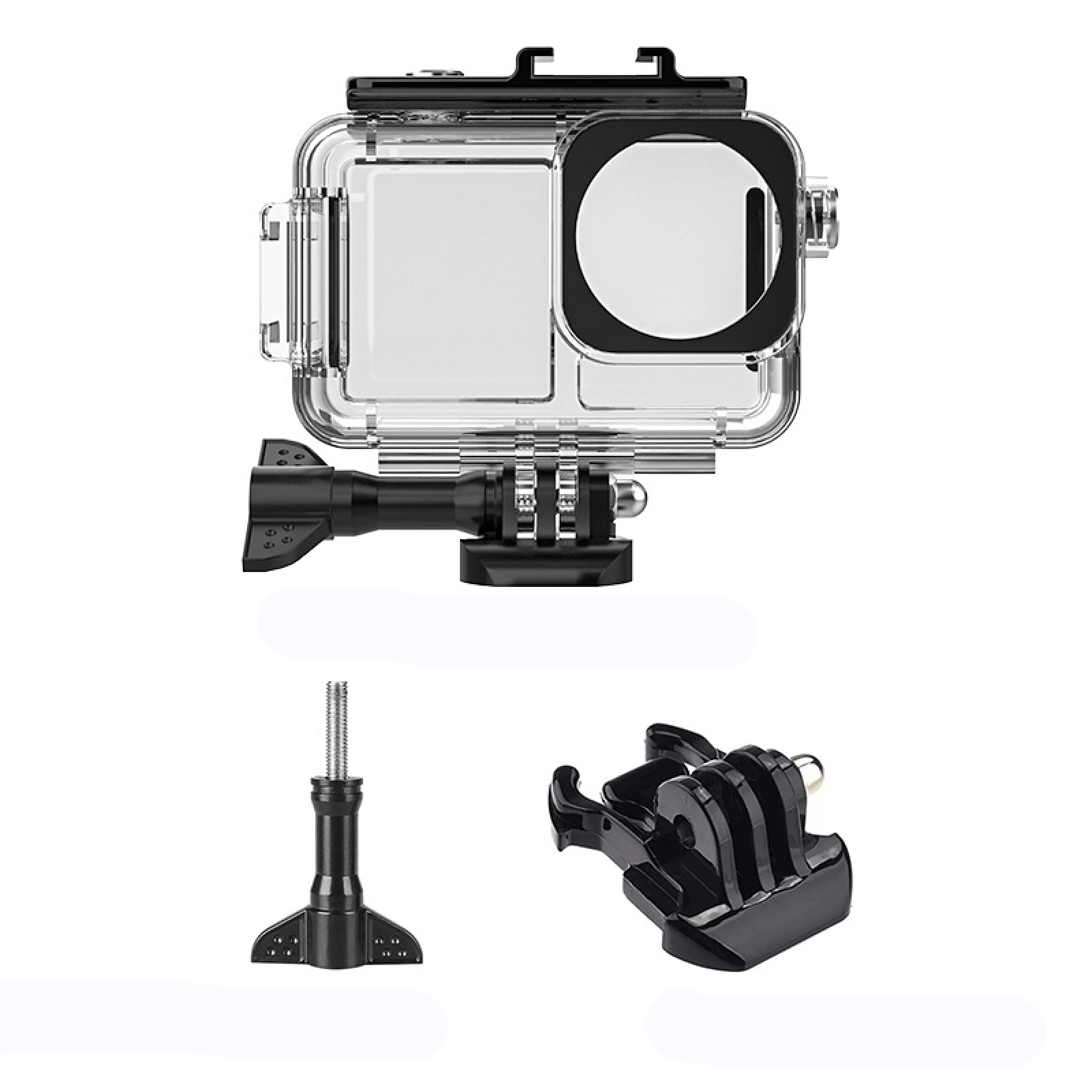 Водонепроницаемый чехол-корпус MyPads аквабокс для DJI Osmo Action 4 прозрачный ударопрочный