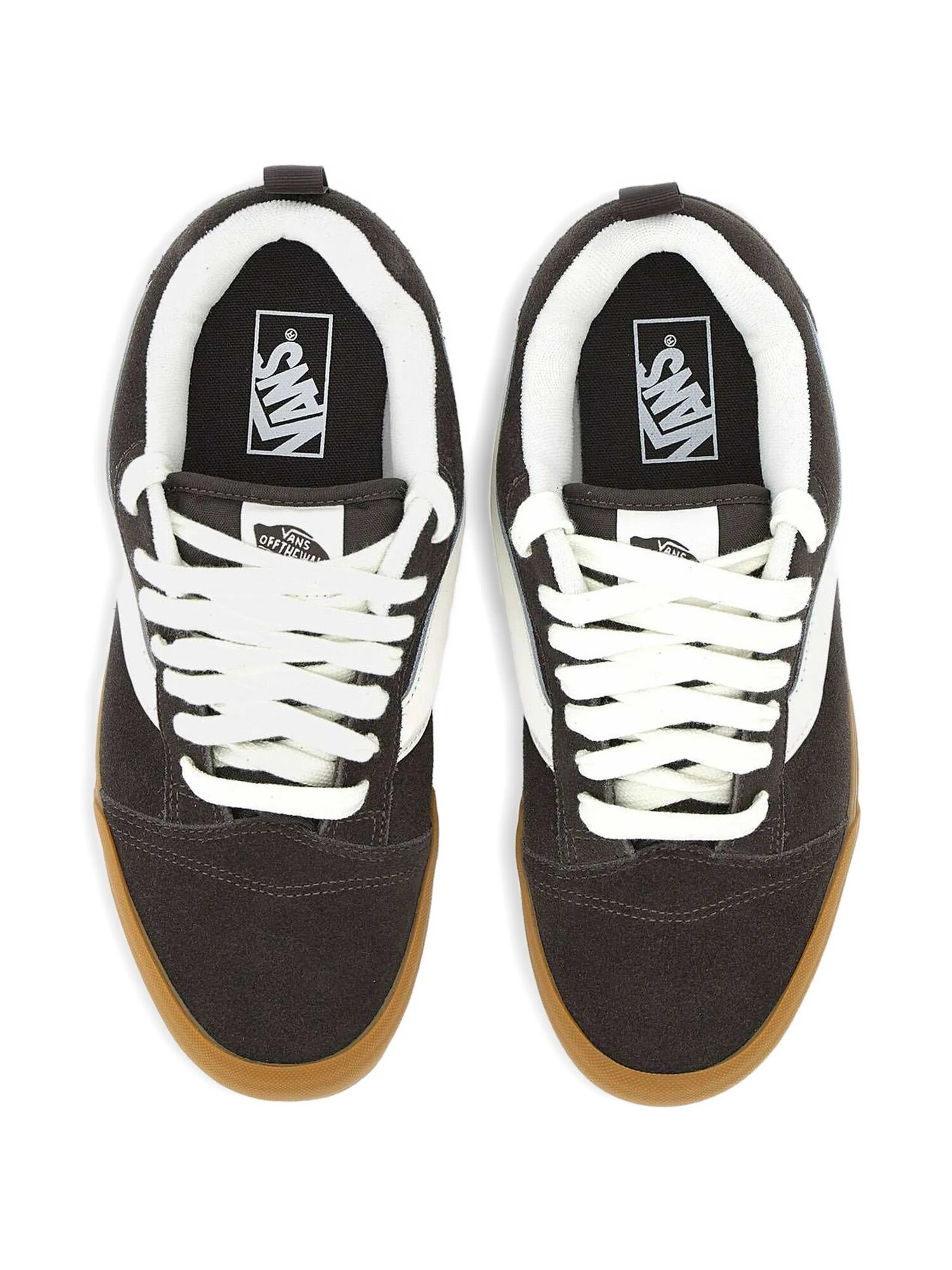 Кроссовки VANS Knu Skool, размер 10,5 US, коричневый/серый/оранжевый — фото 1