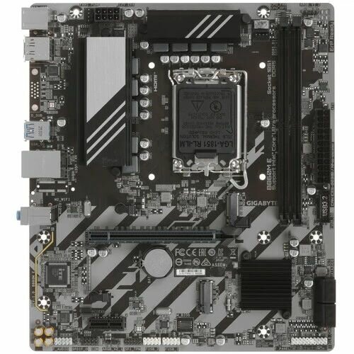 Материнская плата GIGABYTE B860M E - LGA 1851, Intel B860, 2xDDR5-6400 МГц, 1xPCI-Ex16, 2xM.2, Micro-ATX