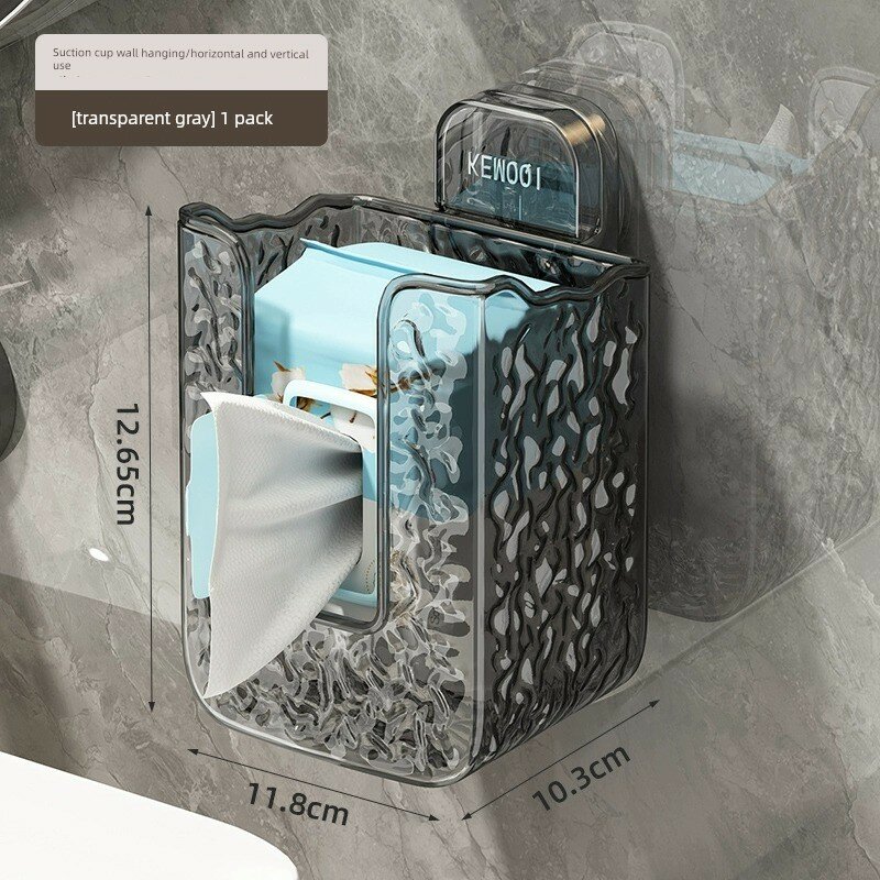 Коробка для салфеток на присоске, настенная коробка для хранения полотенец для ванной комнаты, настенная коробка для
