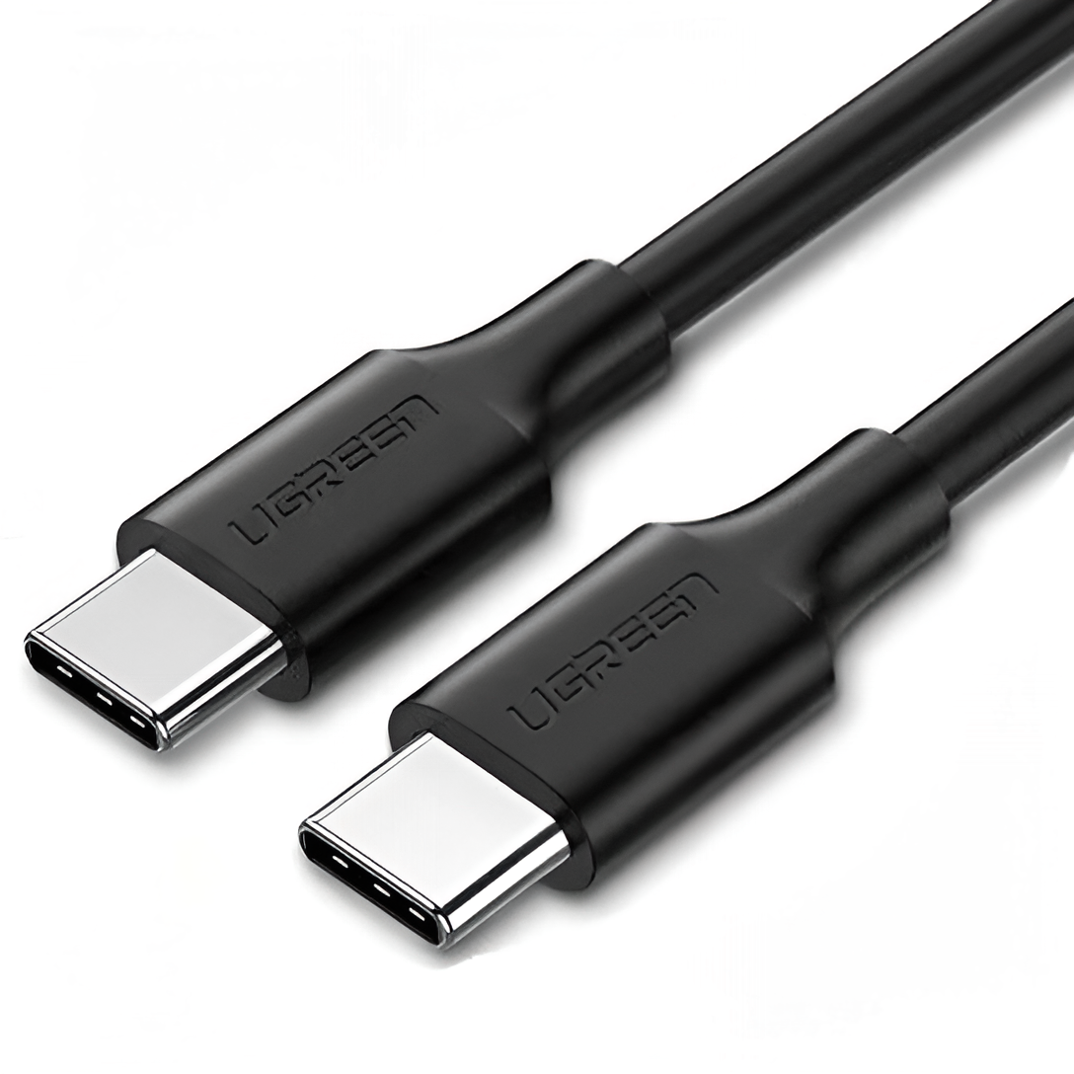 Зарядный кабель UGreen US286, черный, плоский, с разъемами USB Type-C