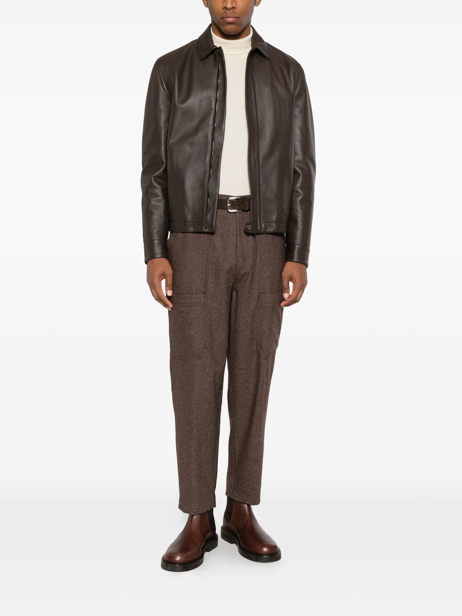 Куртка Tagliatore Leather jacket, размер 48 — фото 1