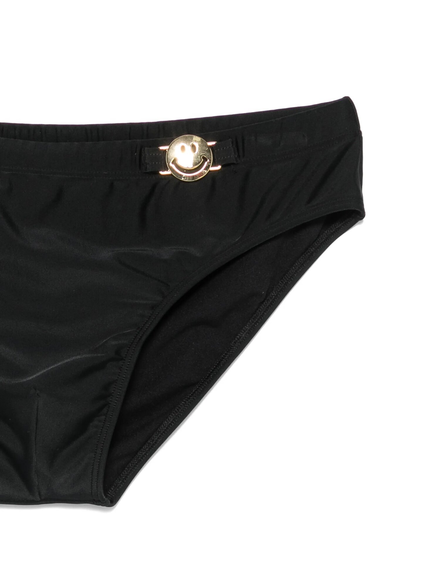 Плавки MOSCHINO Smiley-plaque swim trunks, размер S, черный/черный — фото 1