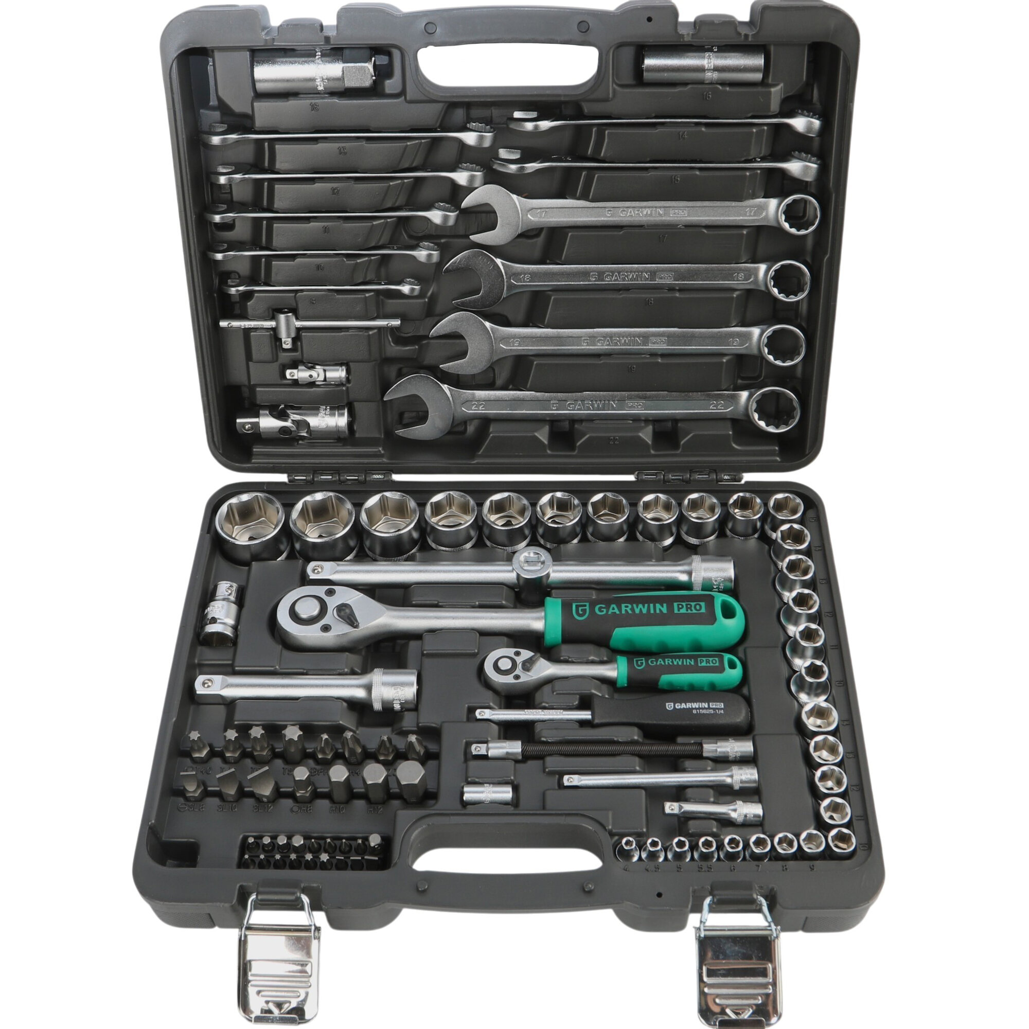 GARWIN PRO 640089 Набор инструмента 1/4" и 1/2", 89 предметов