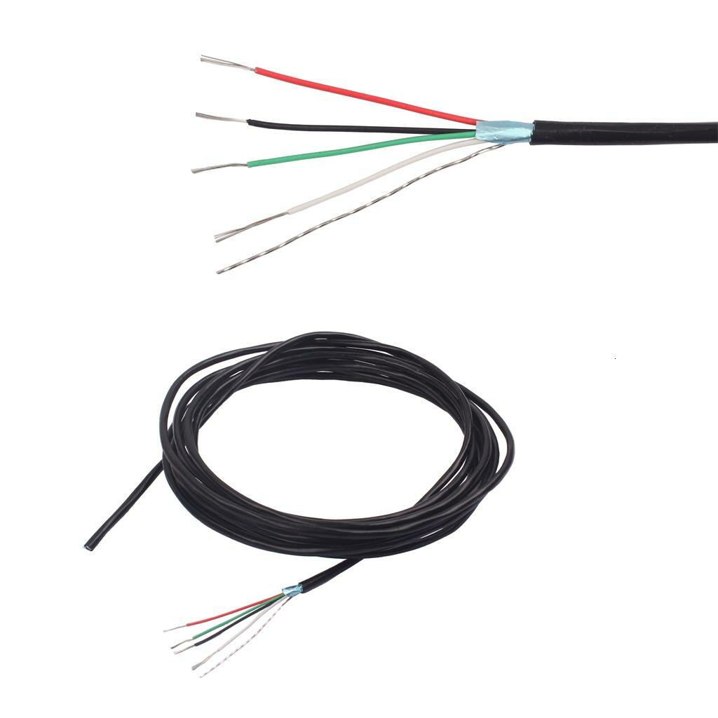 Экранированный кабель для гитарных звукоснимателей, 4 жилы, 24 AWG, 3 м, Черный
