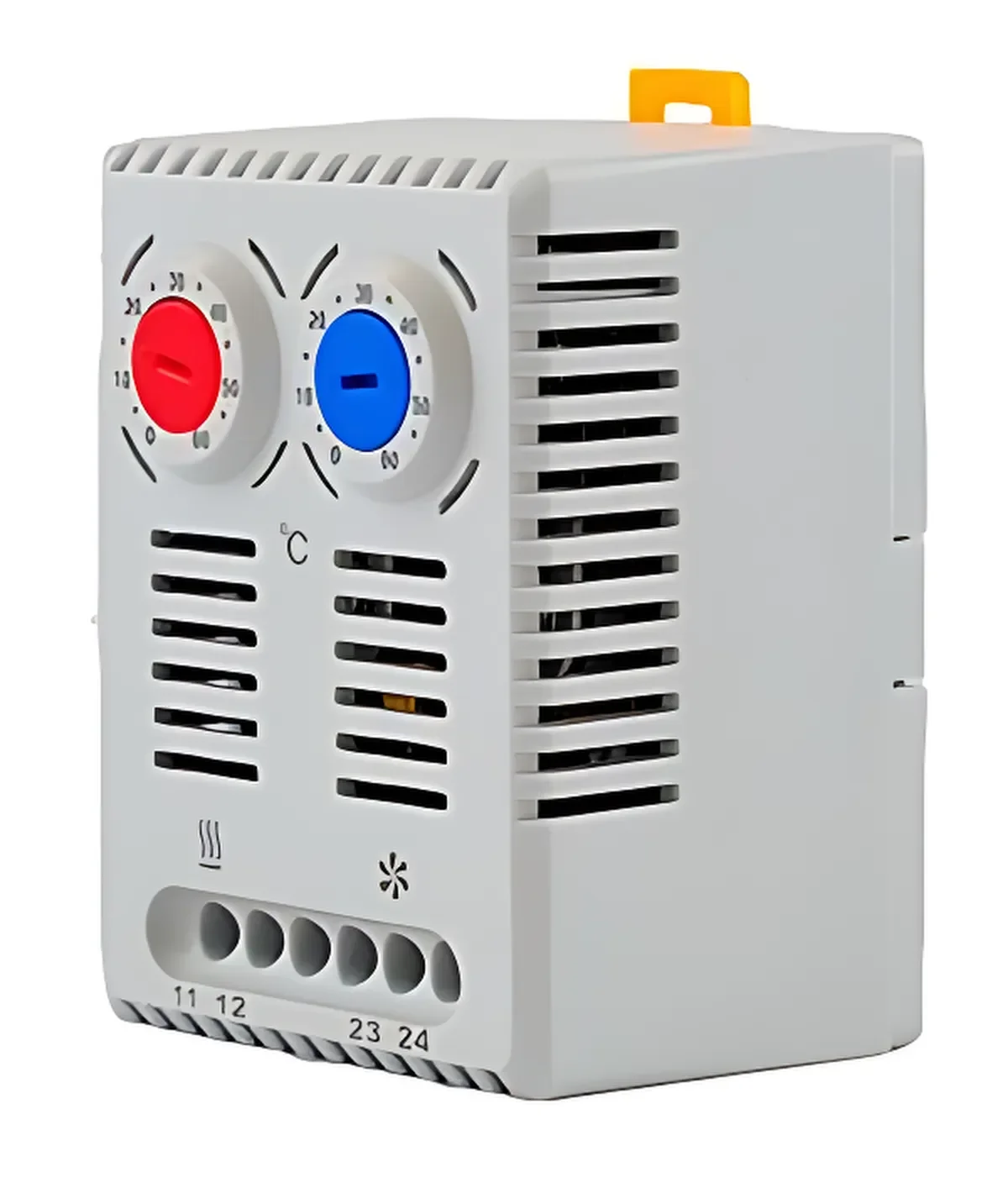 Термостат сдвоенный механический Temlos TCD131, NC/NO, на DIN-рейку, для электрошкафов, арт. 21-131535.1