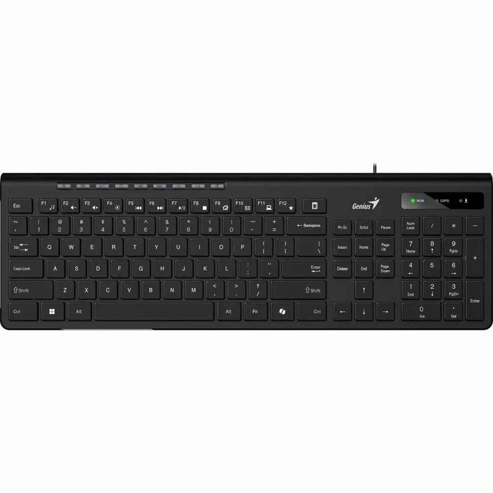 Клавиатура Genius проводн. SlimStar 230II черный, 2317084