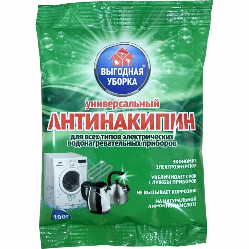 Средство для удаления накипи Антинакипин выгодная уборка Универс. 100г,3274, 2315688