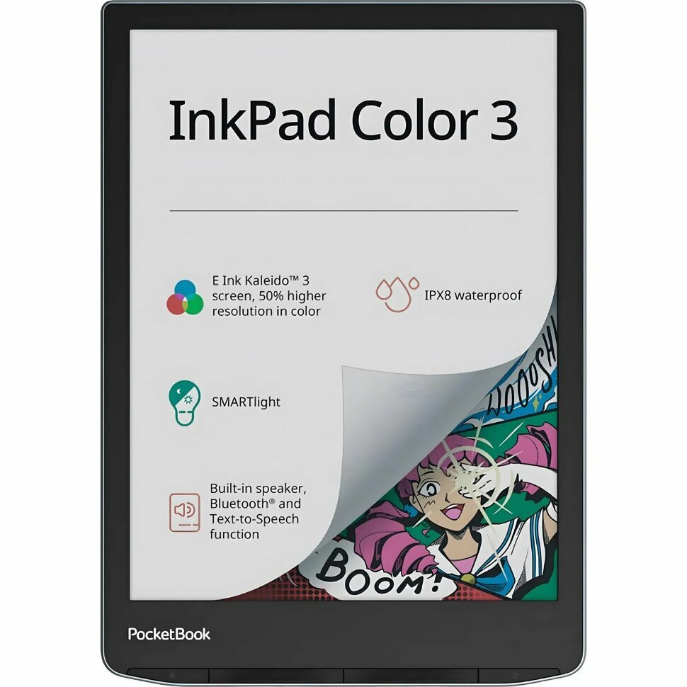 Книга электронная PocketBook 743K3 InkPad Color 3 Stormy Sea (PB743K3-1-WW), 1987235