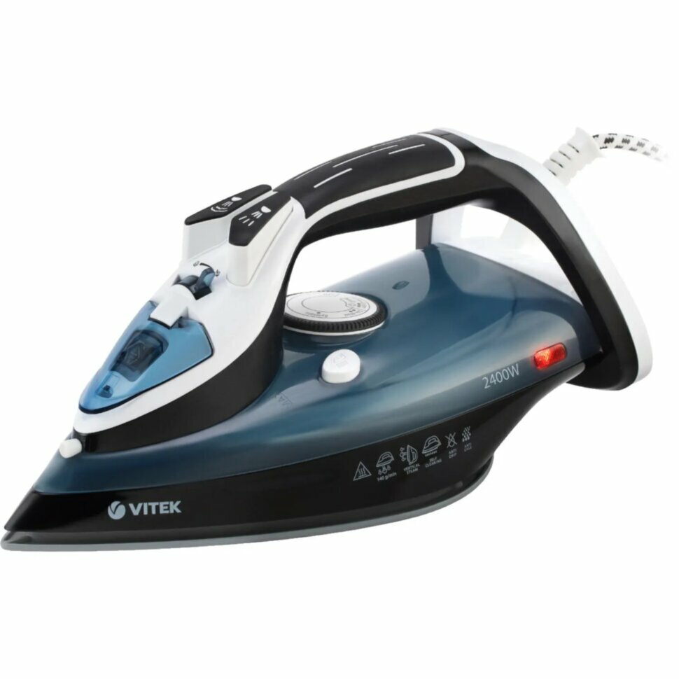 Утюг Vitek VT-8304 2400Вт черный/белый/синий, 2319316