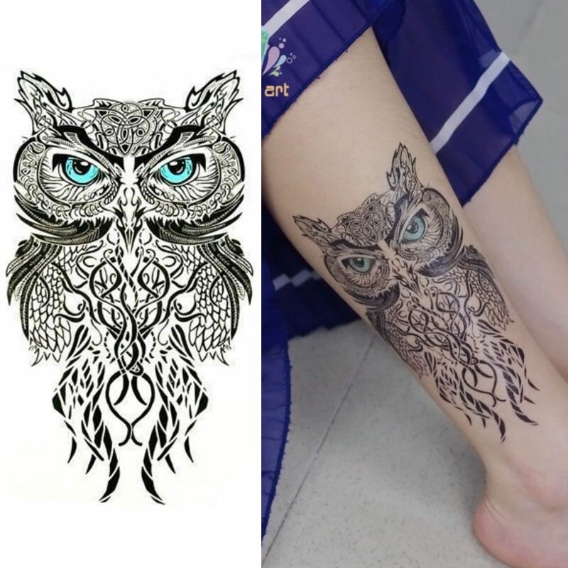 TATTS Татуировки Переводные, Сова 15*21см (для Взрослых И Детей)