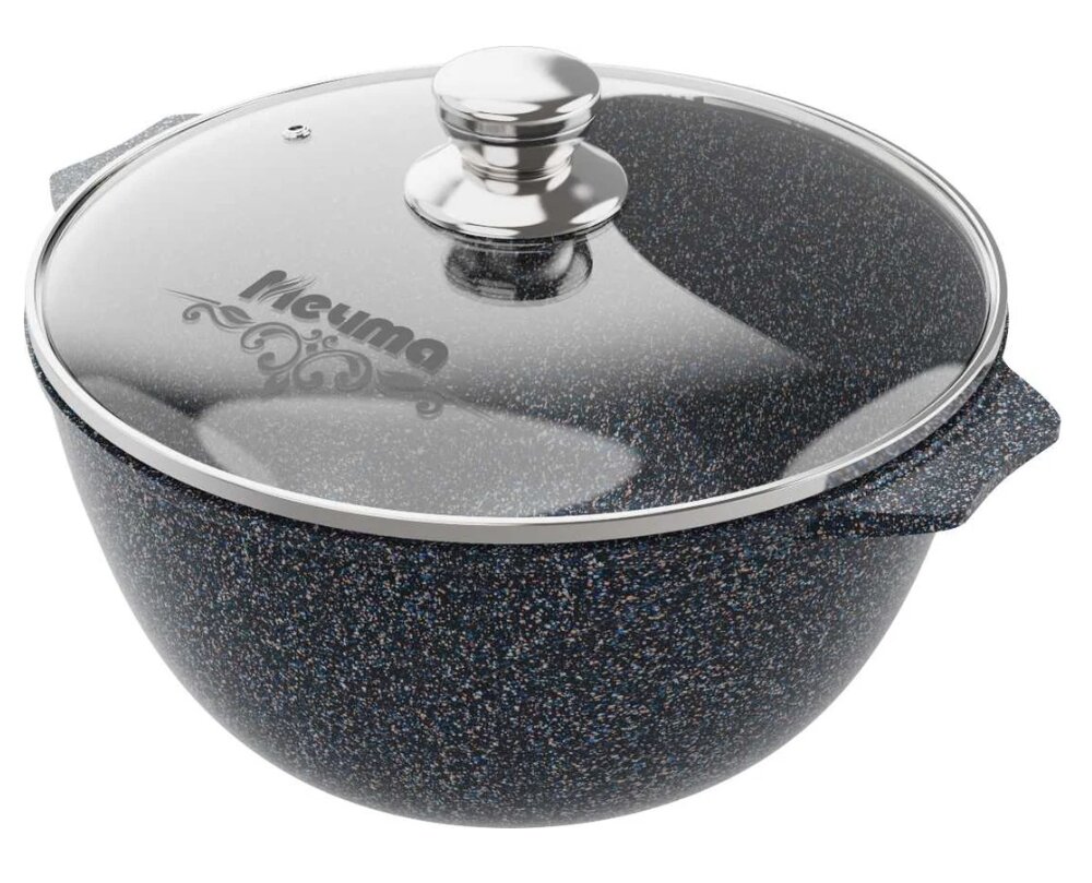 Казан для плова Мечта Гранит black Induction Pro. арт.54802И индукционный 4,5л АП