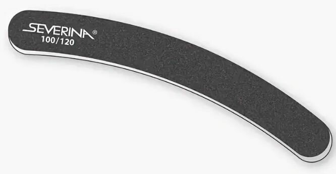 Severina Пилка маникюрная №60, полимерная, банан, 100/120 грит