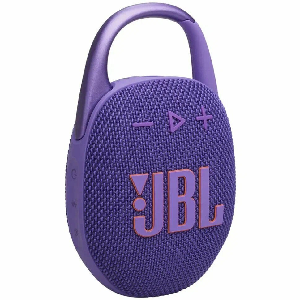 Портативная колонка JBL "Clip 5", фиолетовая, 7Вт, аккумулятор 730мАч, IP67, карабин