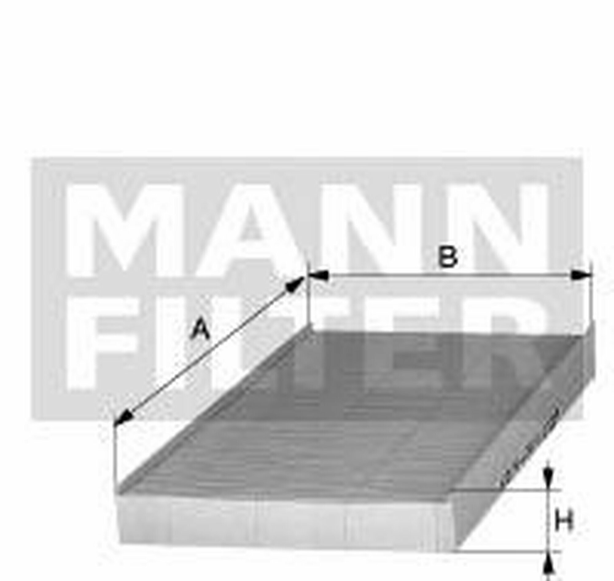 Фильтр салонный, угольный MANN-FILTER CUK 2646-2