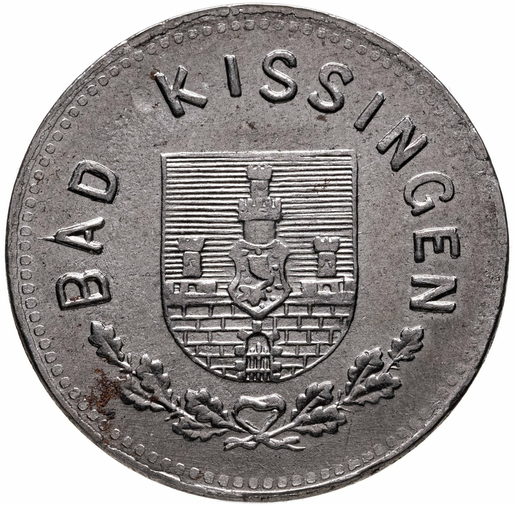 Германия, Бад-Киссинген 5 пфенниг 1920, Цинк, в сохранности UNC