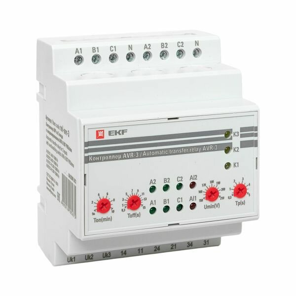 Контроллер АВР на 2 ввода с секционированием AVR-3 PROxima EKF rel-avr-3