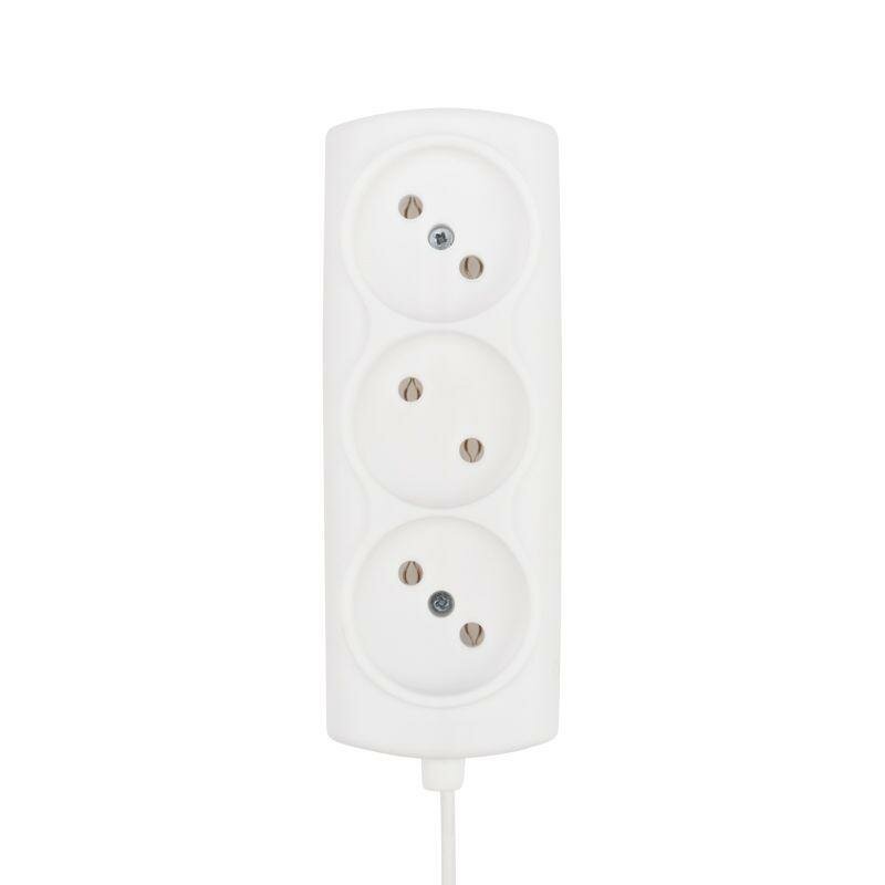Удлинитель 3х1.5м без заземл. 6А IP20 Standard ШВВП 2х0.75 бел. PROCONNECT 11-7206