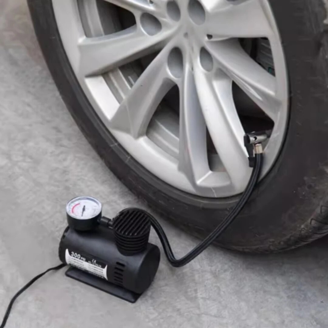 Портативный компрессор для шин 12V, 150psi, с манометром
