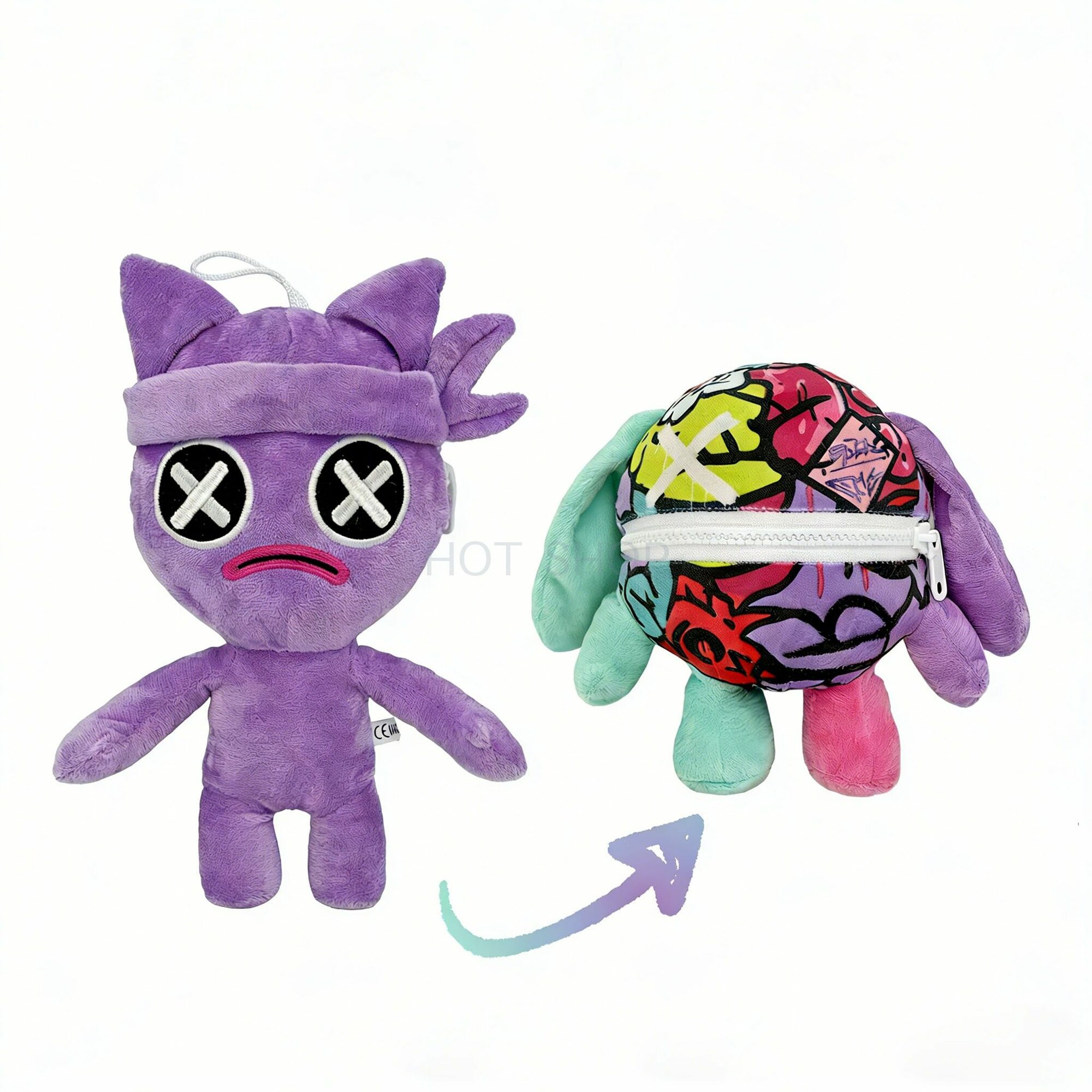 Мягкая игрушка poppy playtime, поппи плейтайм 5, wrongside outimals игрушки, 25cm