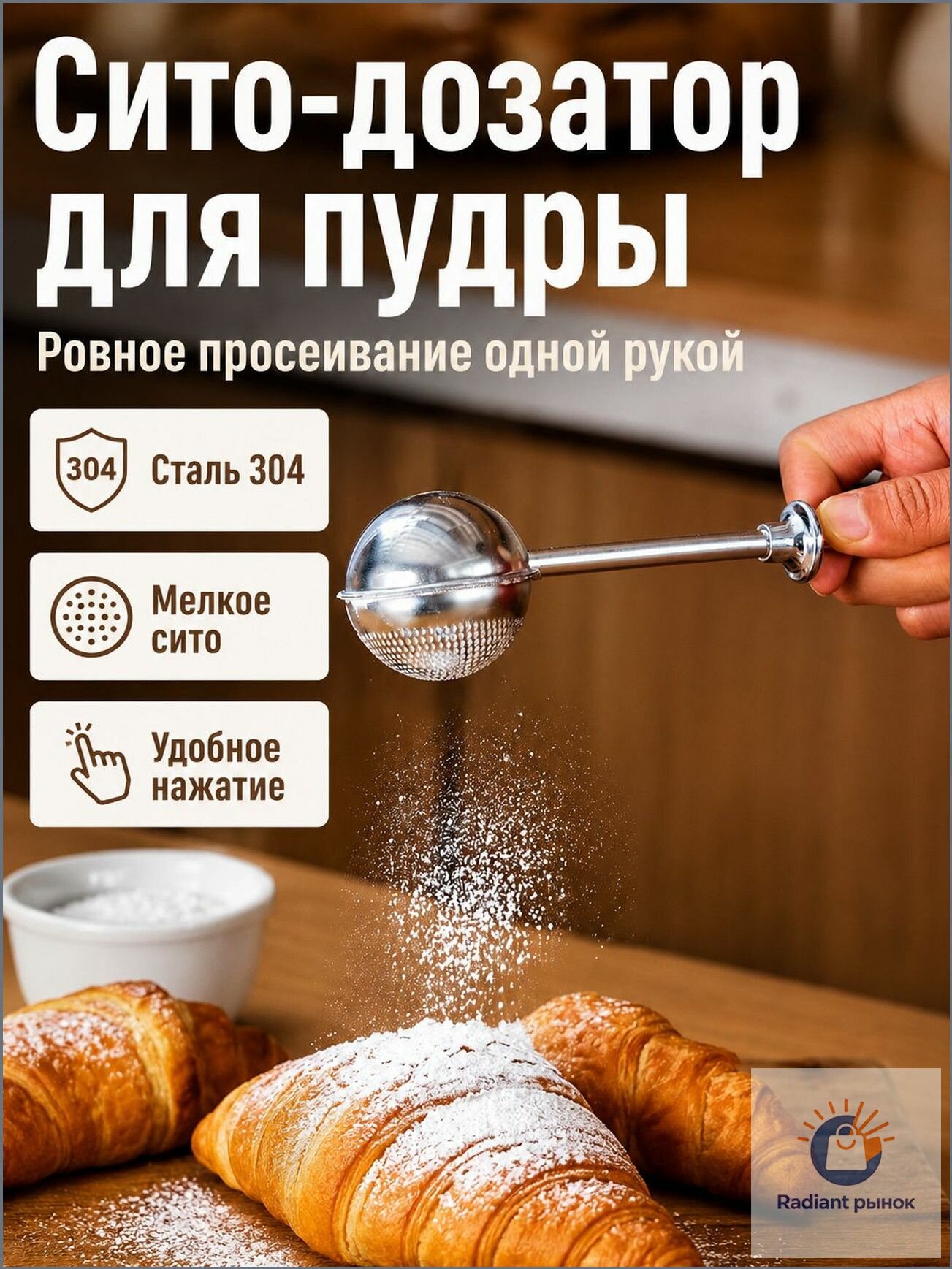 Сито, диаметр 5 см, 1 предм.